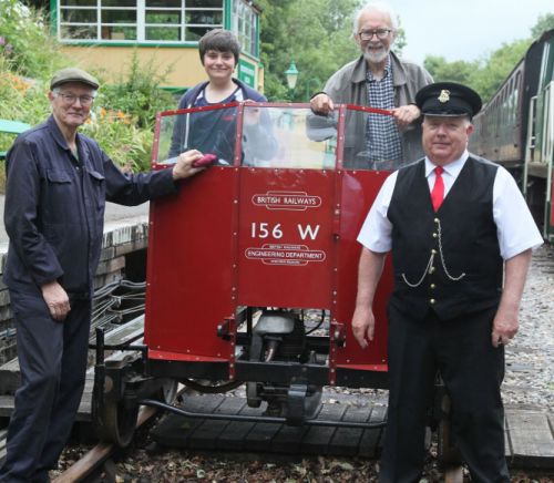 First public outing for restored Wickham Trolley on the S&D at Midsome