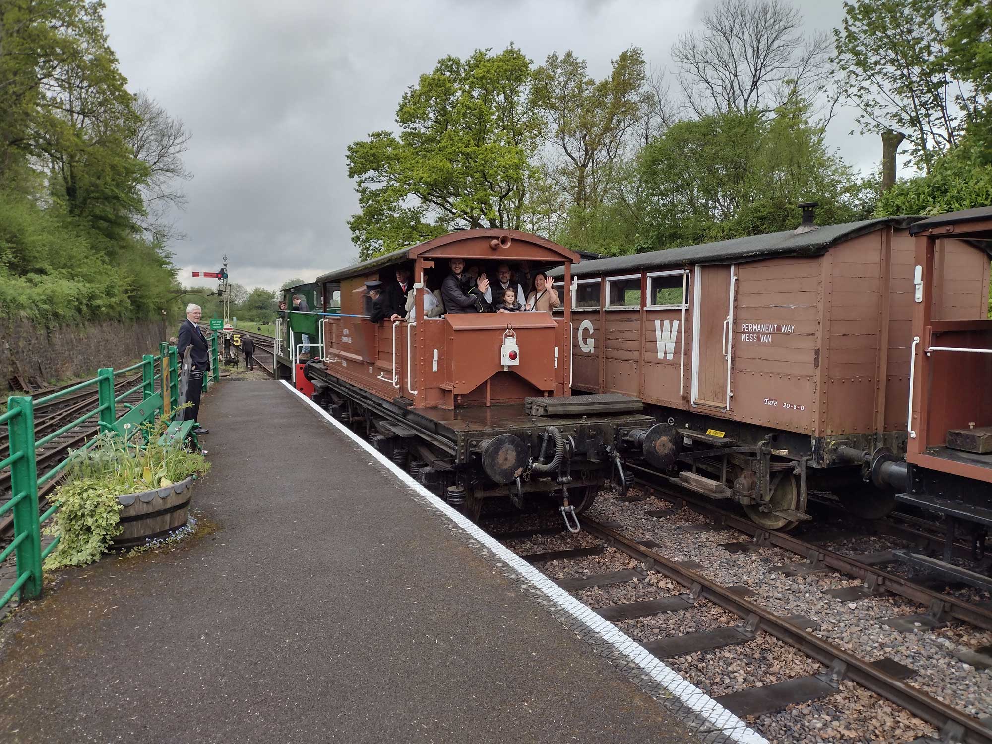 Queen Mary Brake Van Rides at Midsomer Norton with D1120